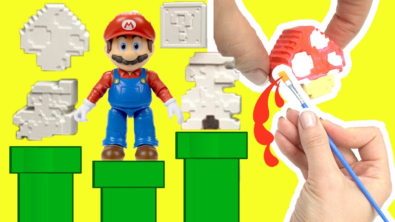 The Super Mario Bros Movie DIY Painting Ceramic Figurines! Crafts for ...