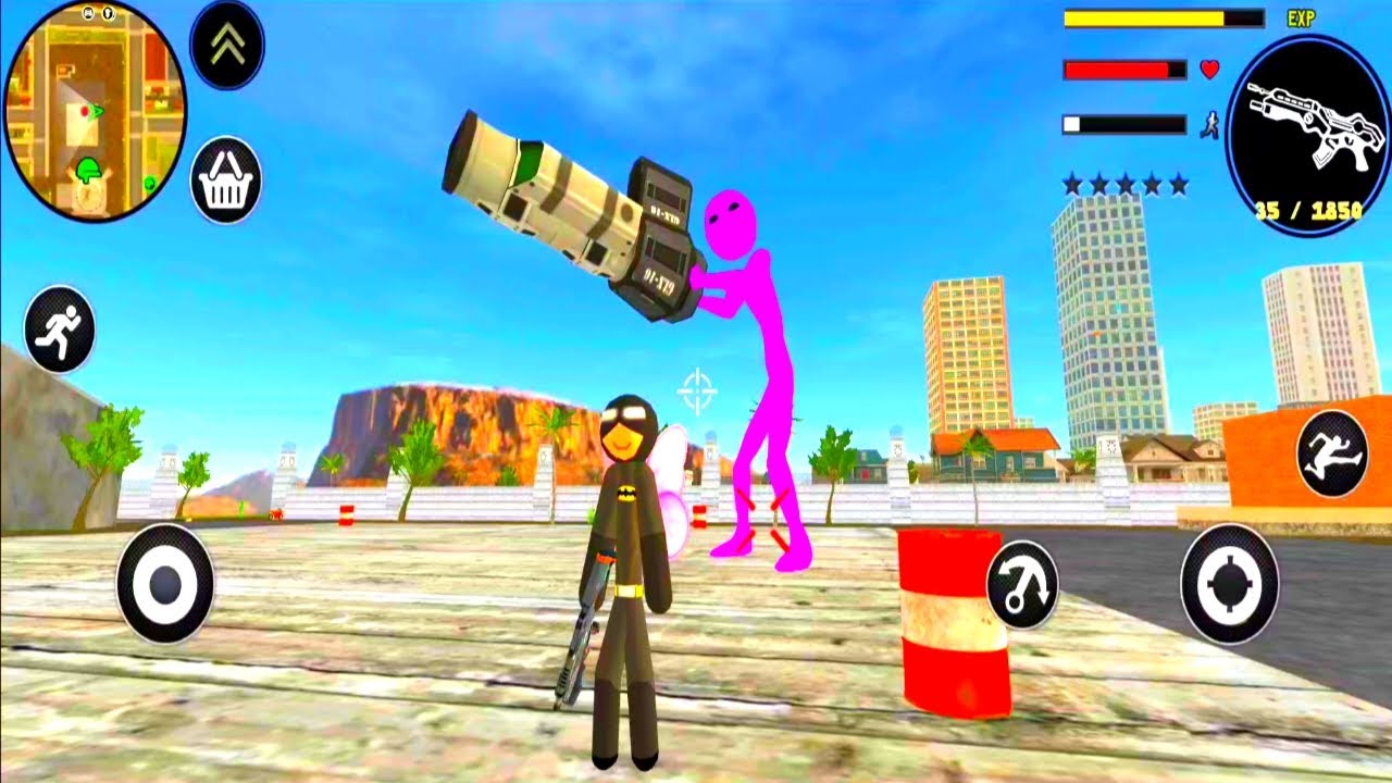 Batman Stickman Rope Hero City Crime: Taking Down the Villain Bosses ...
