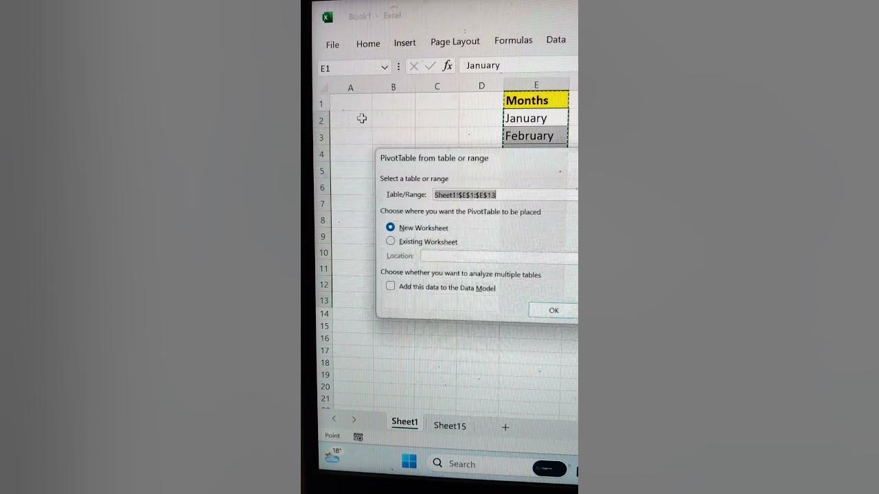 Create Excel Sheets With Month Names 🔥 | Pivot Table Trick In Excel 💯 #shorts #exceltips # ...