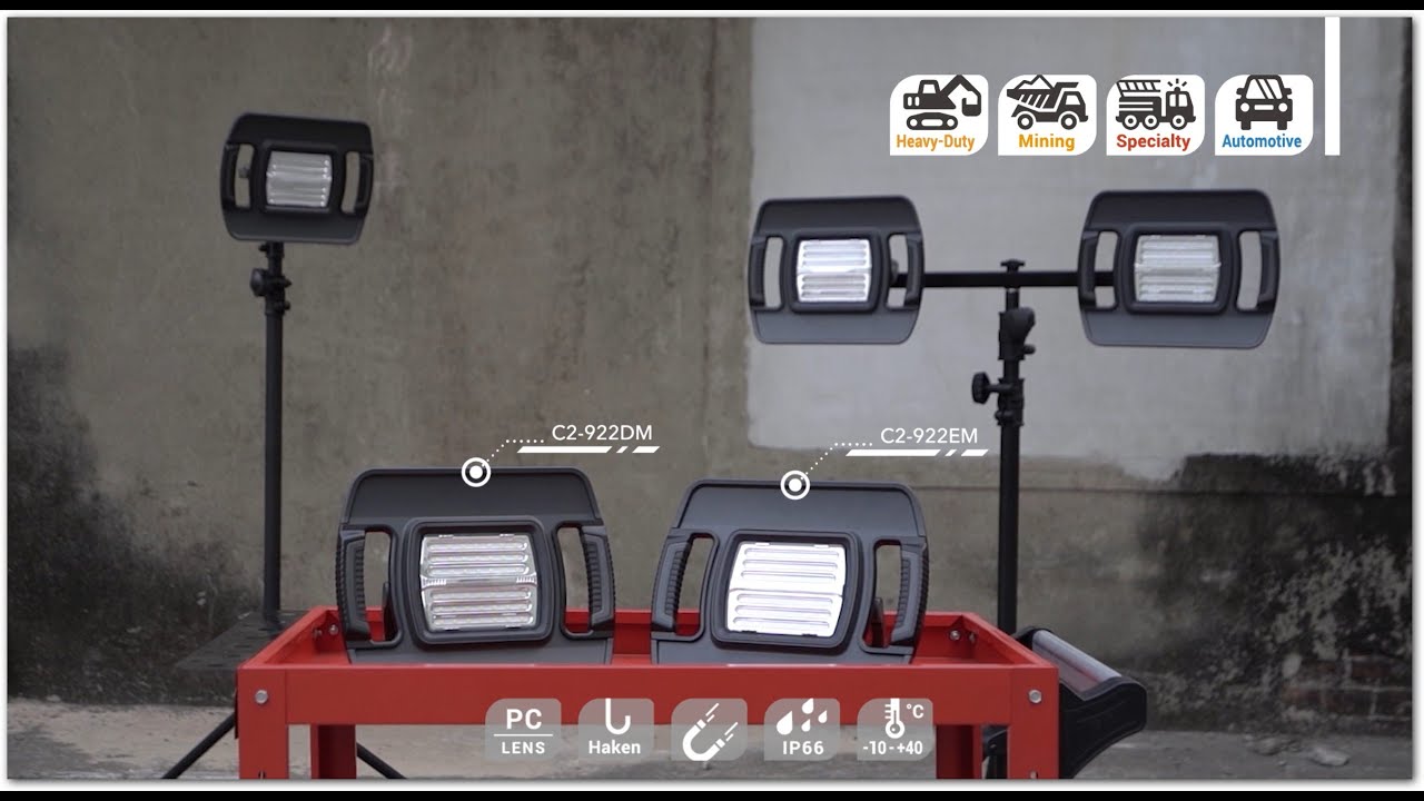 SCI Portable LED Work Lamp with magnet - YouTube