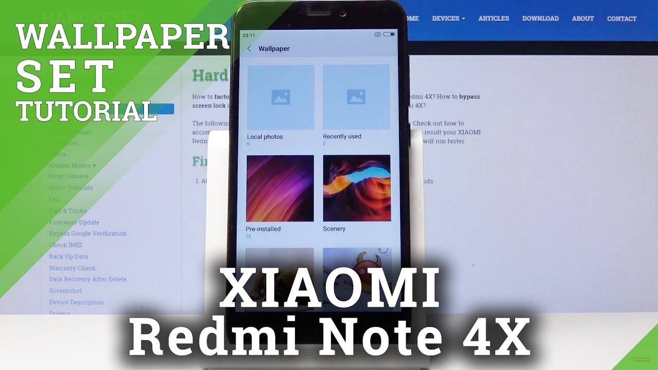 How to Update Desktop in Xiaomi Redmi 4X - Change Wallpaper - YouTube
