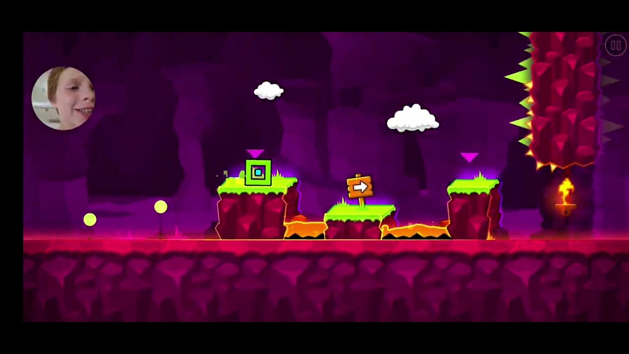 me playing geomatry dash - YouTube
