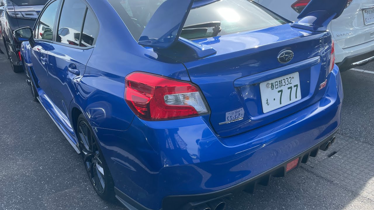 Subaru WRX STI 2018 Blue Sports Model | spoiler sports car Japan - YouTube
