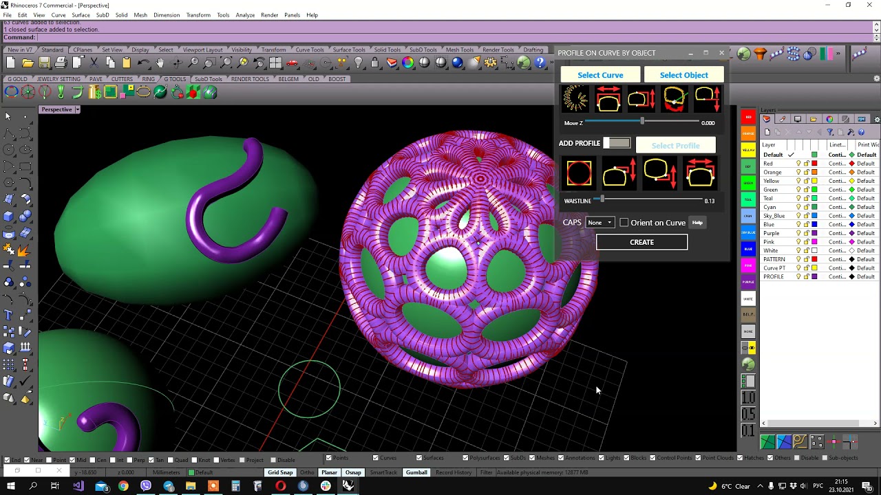 GG_Profile on Curve by Object - YouTube