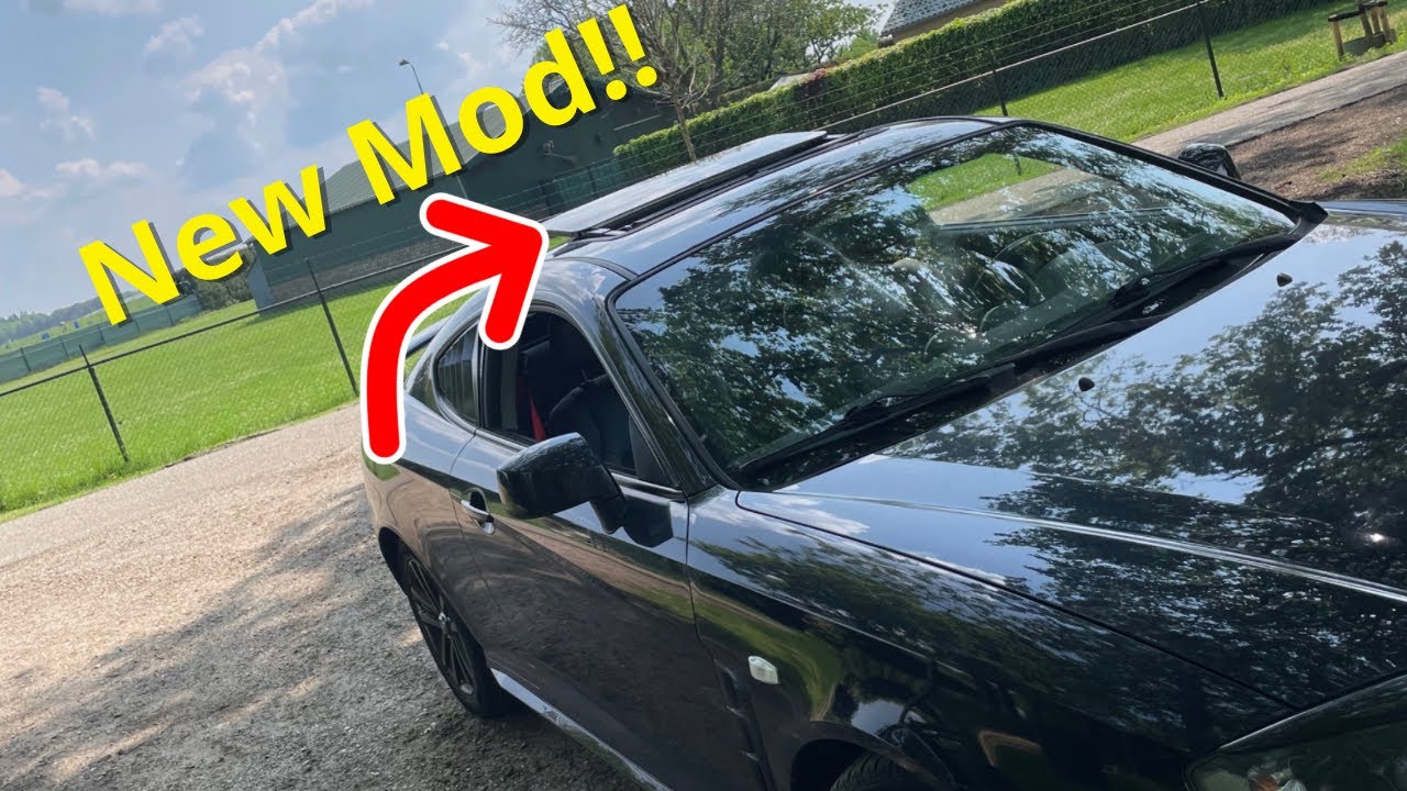 New Mod on the Hyundai Tiburon | SunRoof Aftermarket! - YouTube