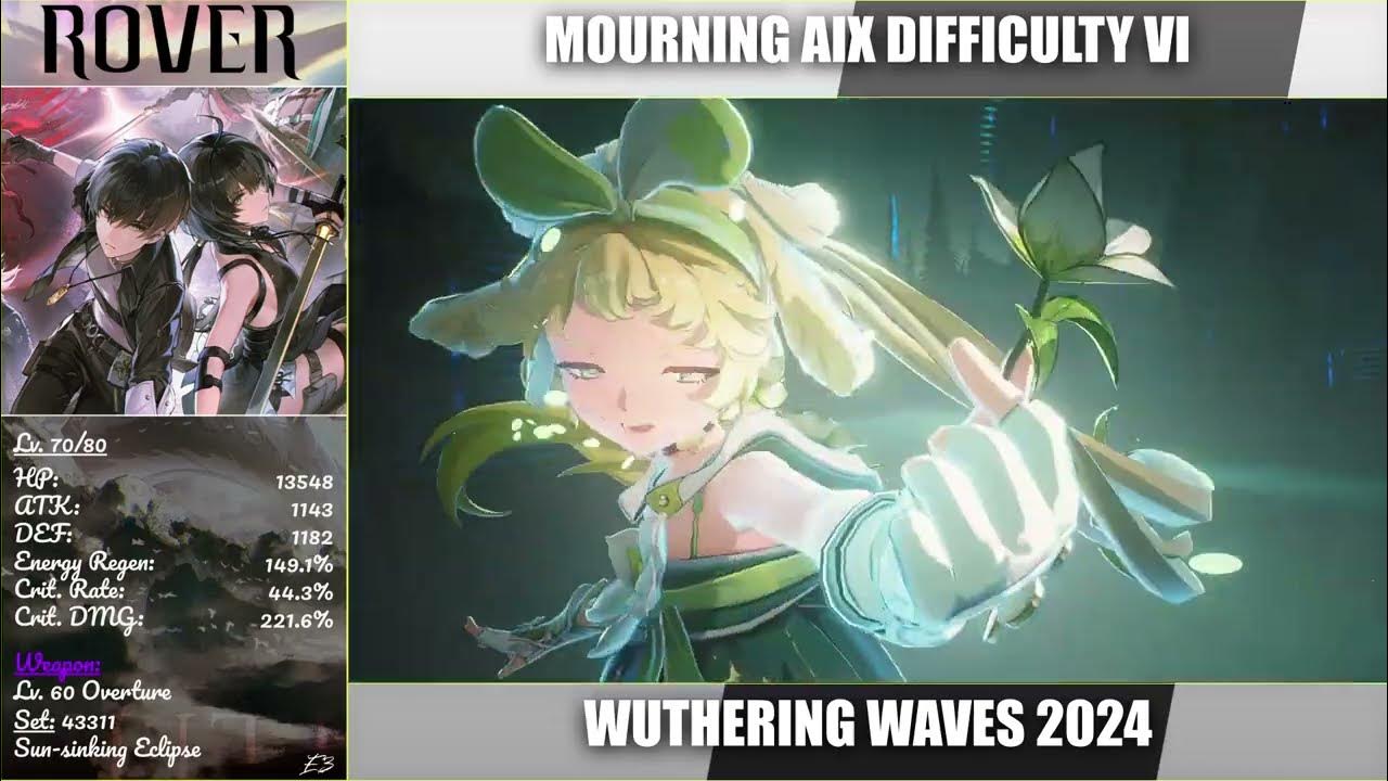 F2P Clear - No Food - Tactical Hologram Mourning Aix Difficulty VI | Wuthering Waves - YouTube
