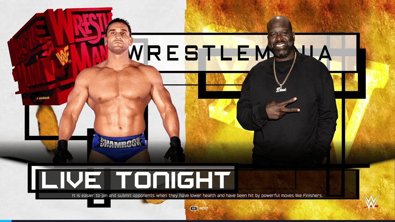 WWE 2K25 FULL MATCH — Ken Shamrock vs. Shaq — The Ultimate Fantasy ...
