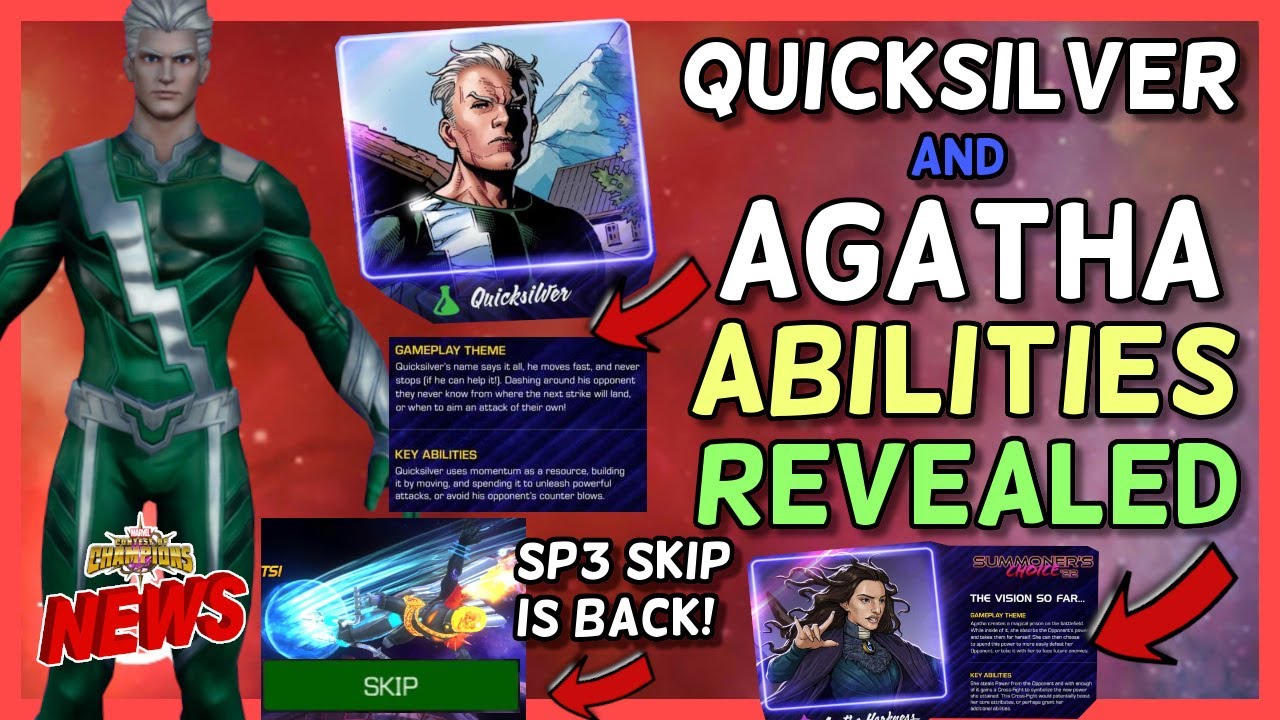 Quicksilver & Agatha Abilities Overview Revealed! | Skip SP3 Button is ...