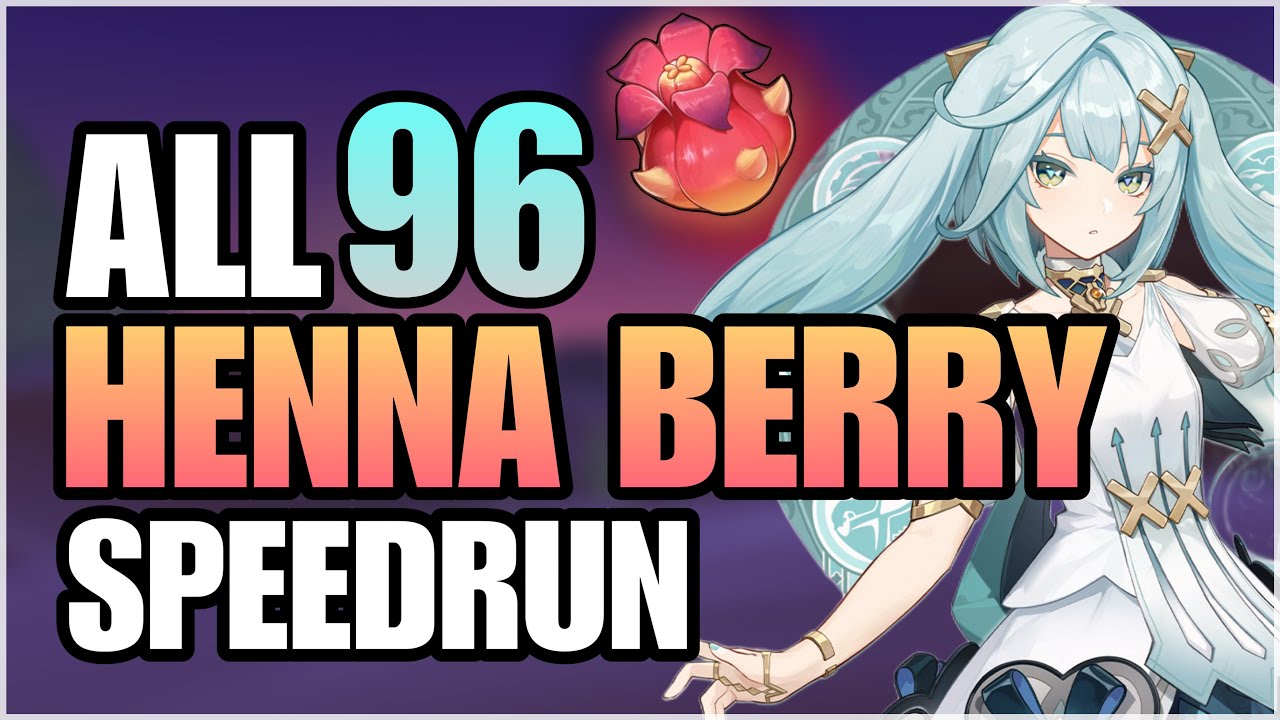 All 96 Henna Berry Locations - Efficient Farming Route | Faruzan ...
