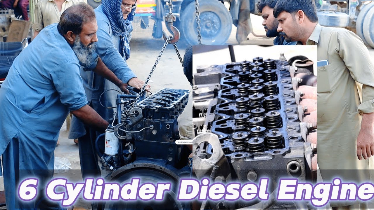 Repair Damaged Piston inside 6 Cylinder Diesel Engine | Complete ...