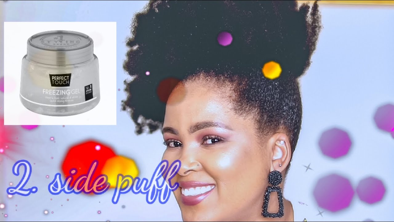 Different hair puffs on natural hair / Perfect Touch gel review - YouTube