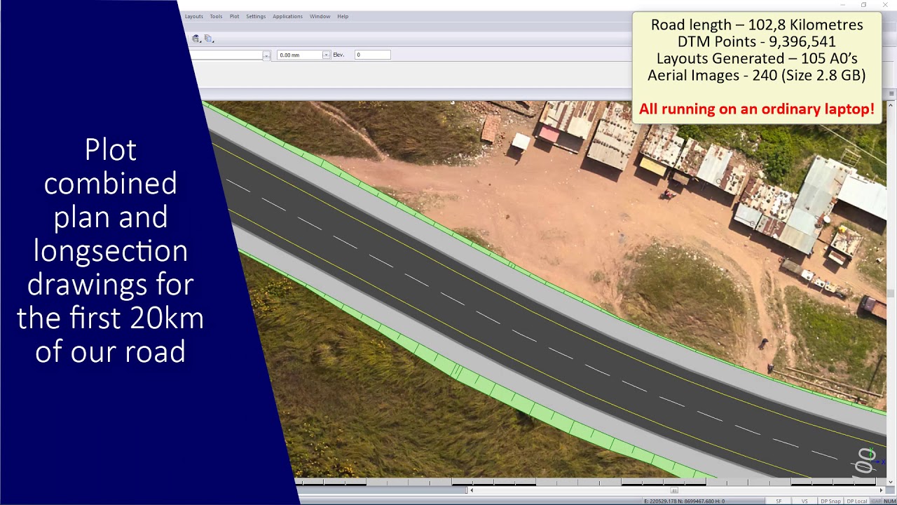 CIVIL DESIGNER Software - Modelling a 102km Road - YouTube