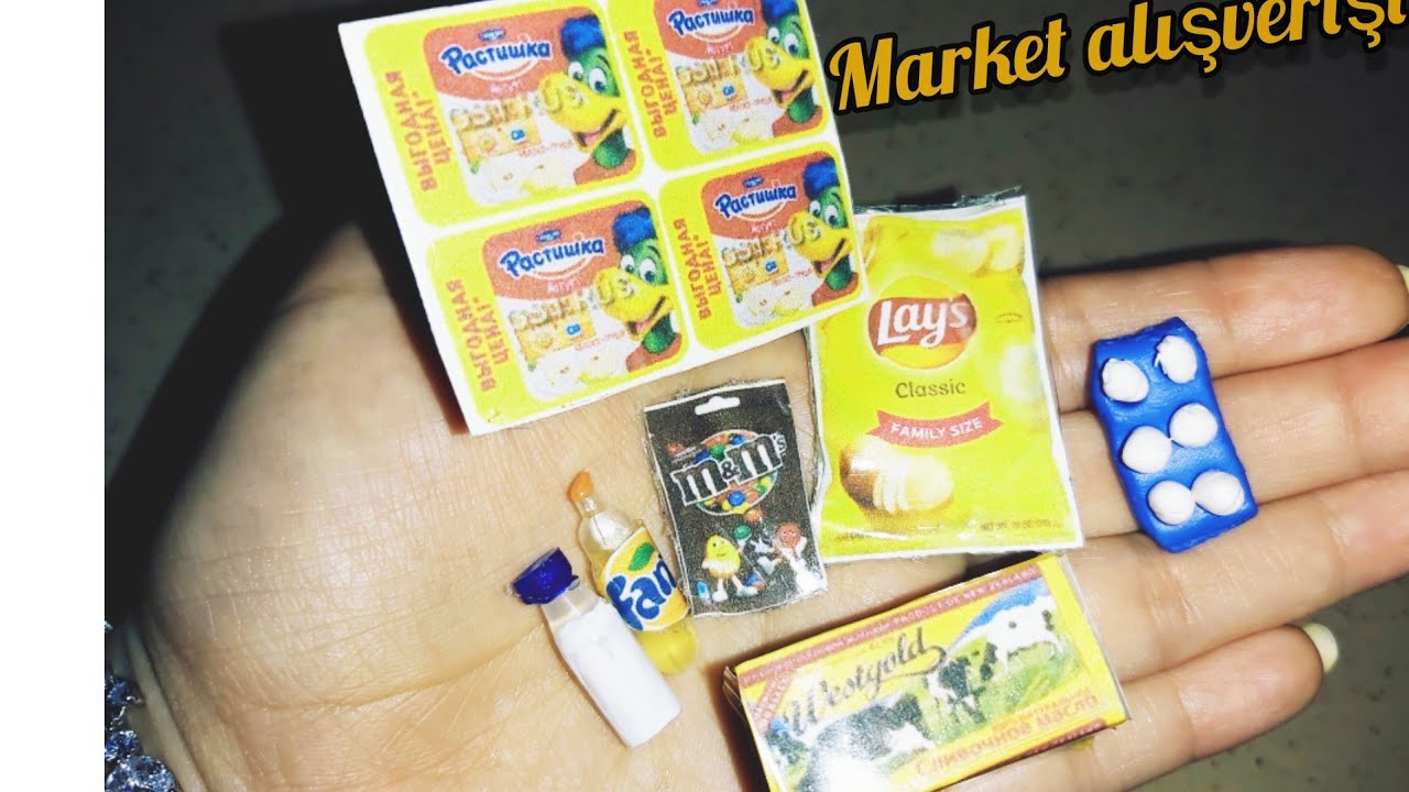 DIY MİNİATURE| creative thinking\diy miniature crafts\Market alisverisi ...