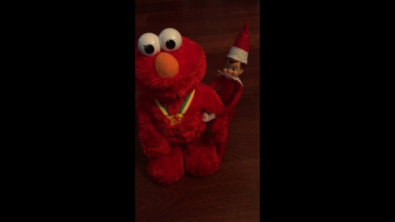 Funniest Holiday Video Ever !!! Elf on a Shelf TIckles Elmo - YouTube