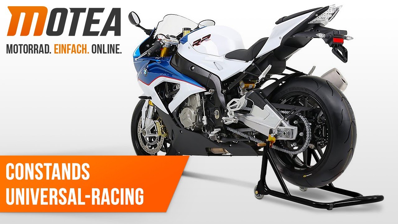 ConStands Universal-Racing Motorrad Montageständer Hinterrad - YouTube