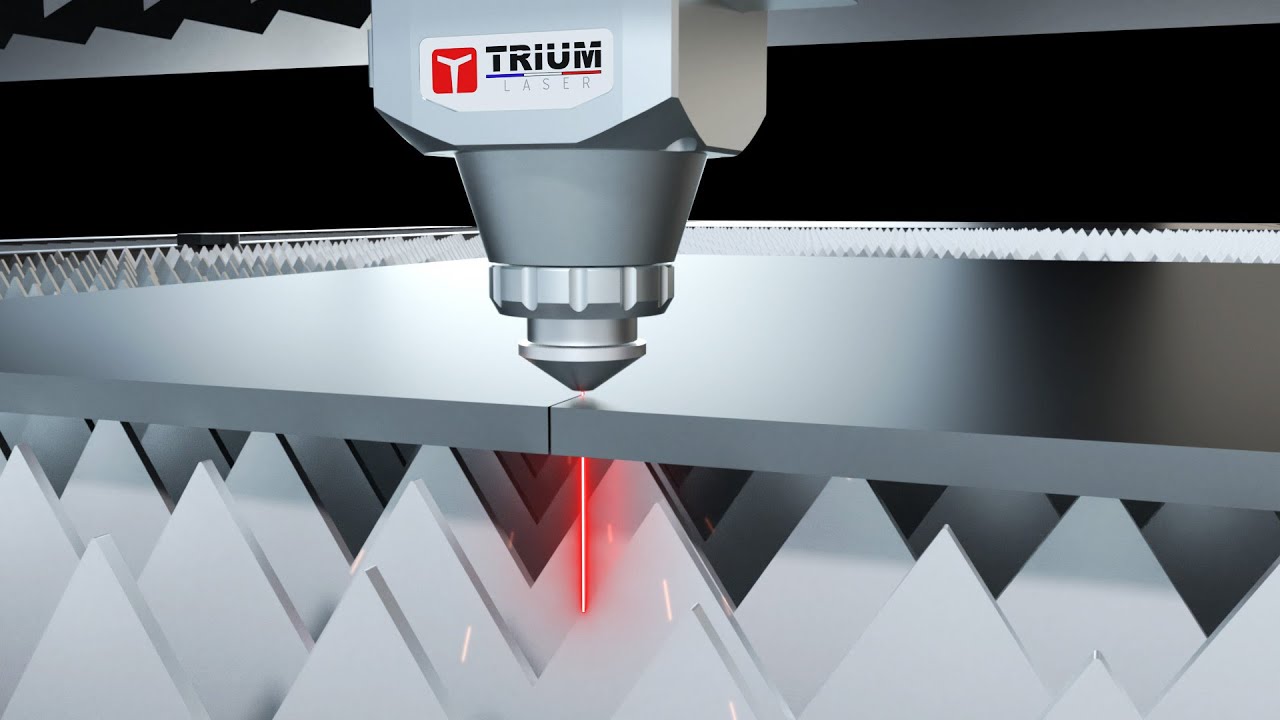 Animation 3d de présentation de la machine de découpe Trium Laser - YouTube