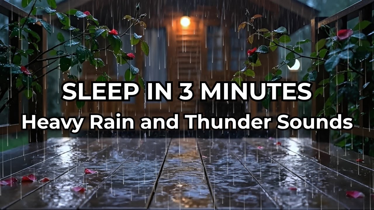 Heavy Rain & Thunder for Deep Sleep – Fall Asleep Fast with Relaxing ...
