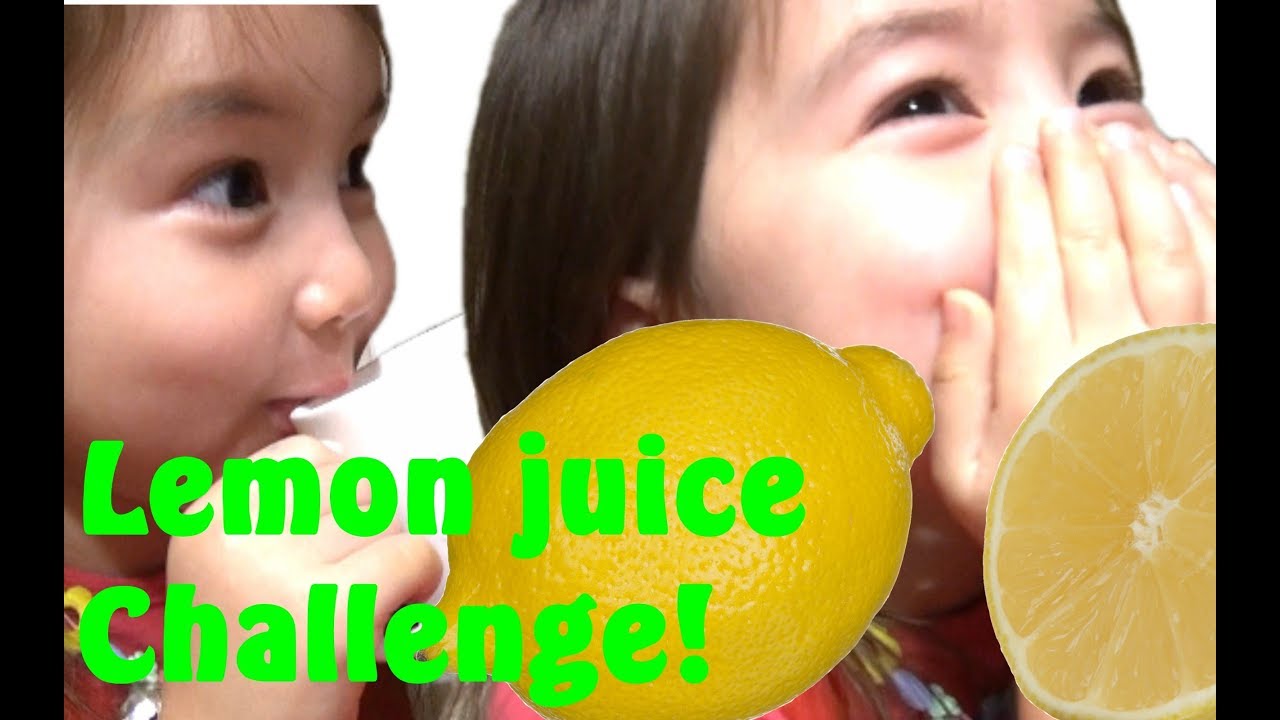 THE WONDERKIDS' funny lemon juice CHALLENGE with kids, FUN GAME PLAY ...