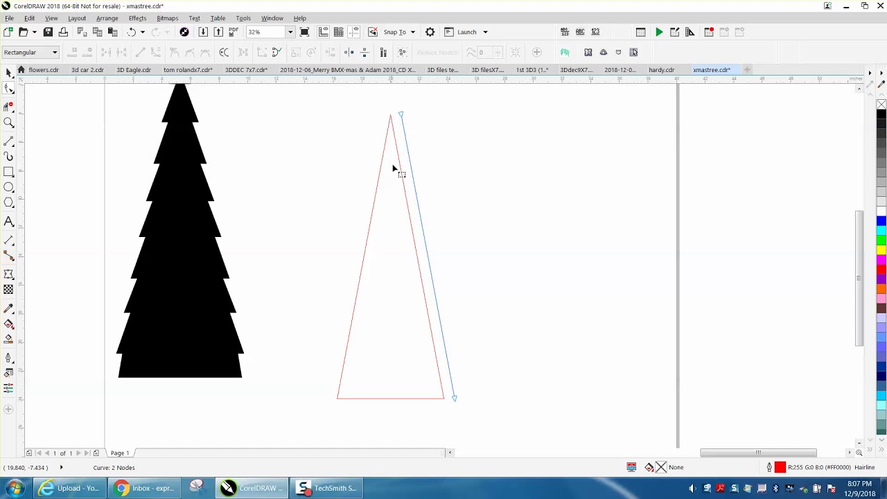 Corel Draw Tips & Tricks Xmas tree Part 2 - YouTube