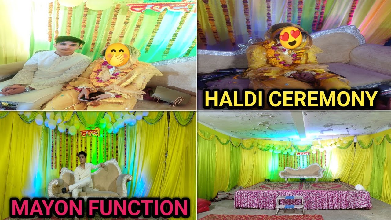 Haldi Function 💛🥰 Vlog 2023 | Sister Ki Haldi Ceremony | bahan Ka Tel baan - YouTube