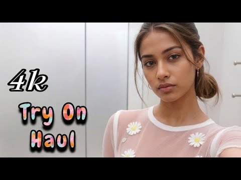 4K Micro Bikini Try-On Haul  | Transparent Lingerie & See-through Dresses With Loreal style USA #012