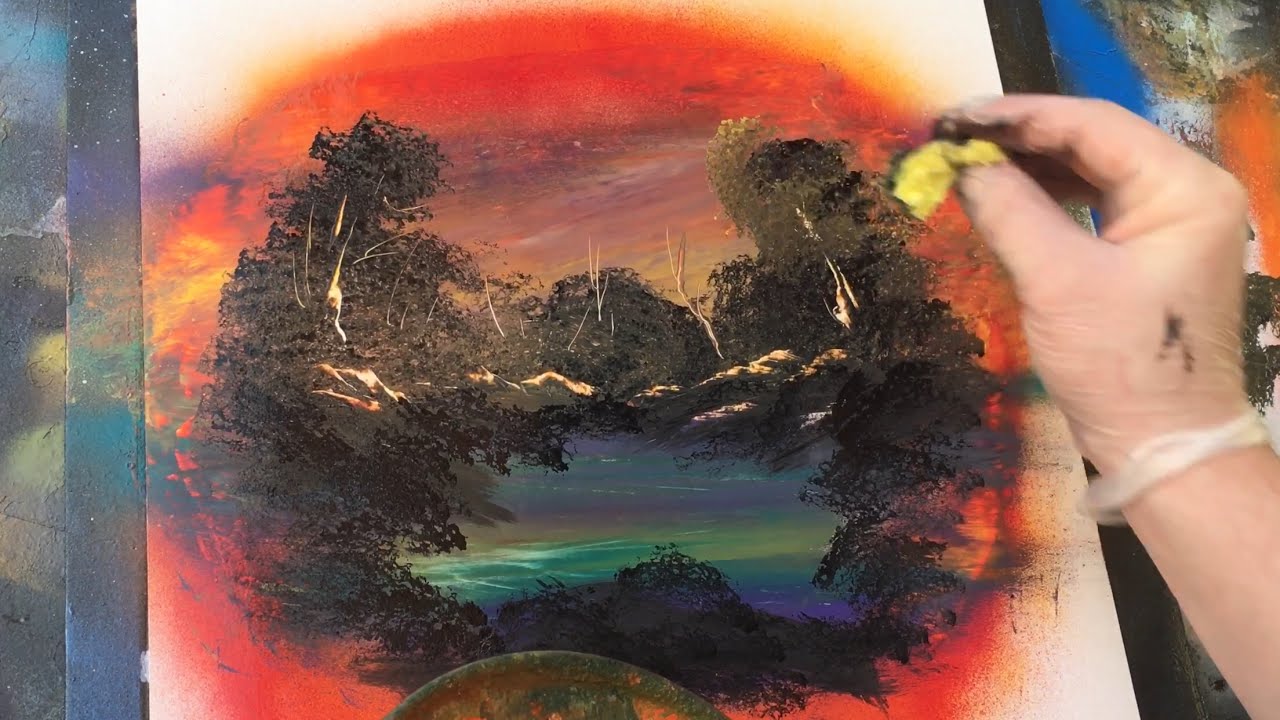 The Joy of Spray - spray paint art - Dreamcatcher - YouTube