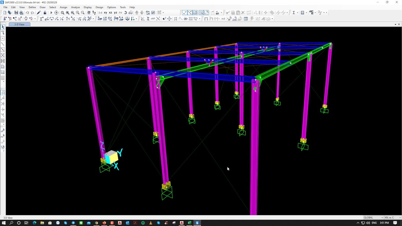 How to design sap2000 v22 steel structure building - YouTube