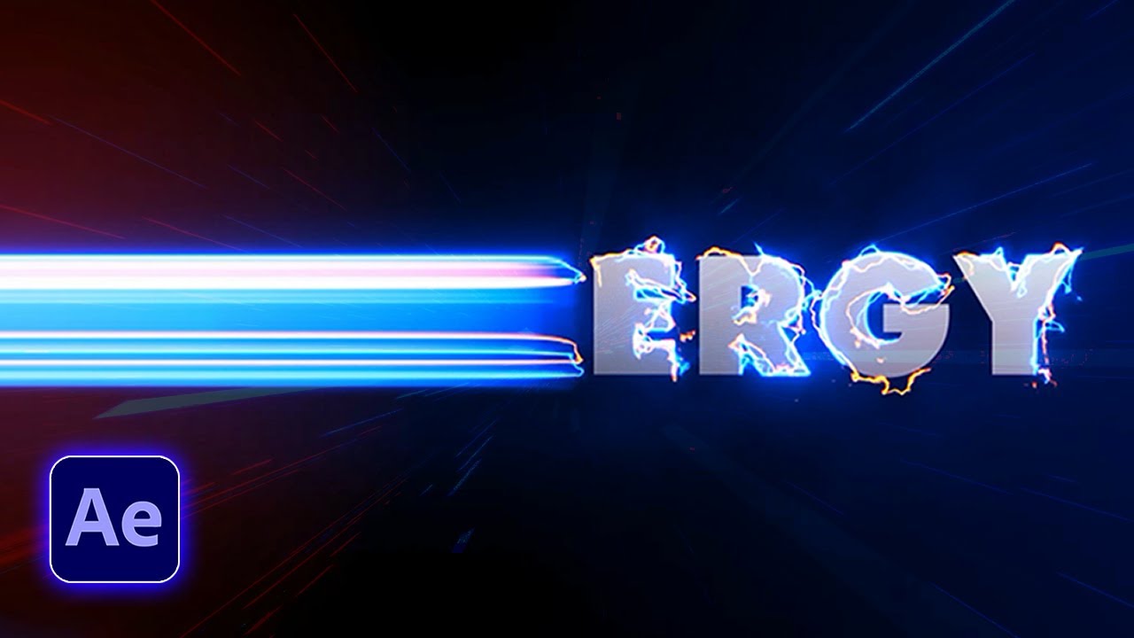 Energy title in after effects : After Effects Tutorials - YouTube