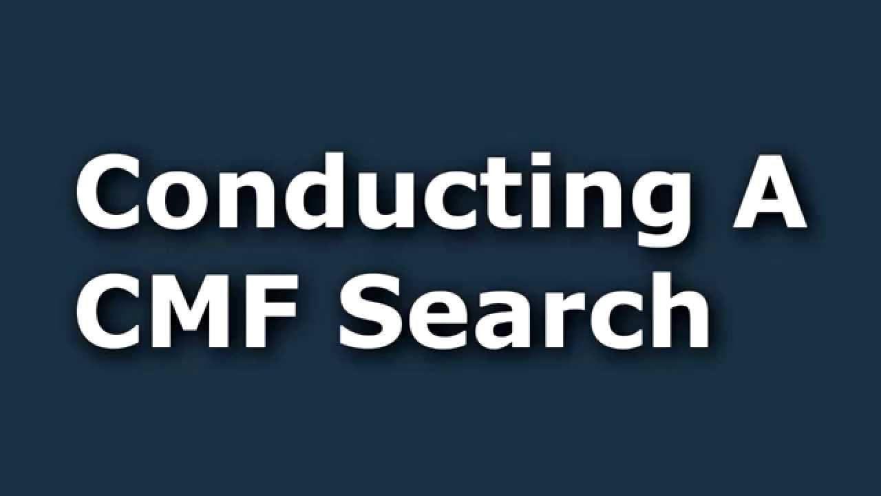 Conducting A CMF Search :: CMF Clearinghouse Tutorial - YouTube