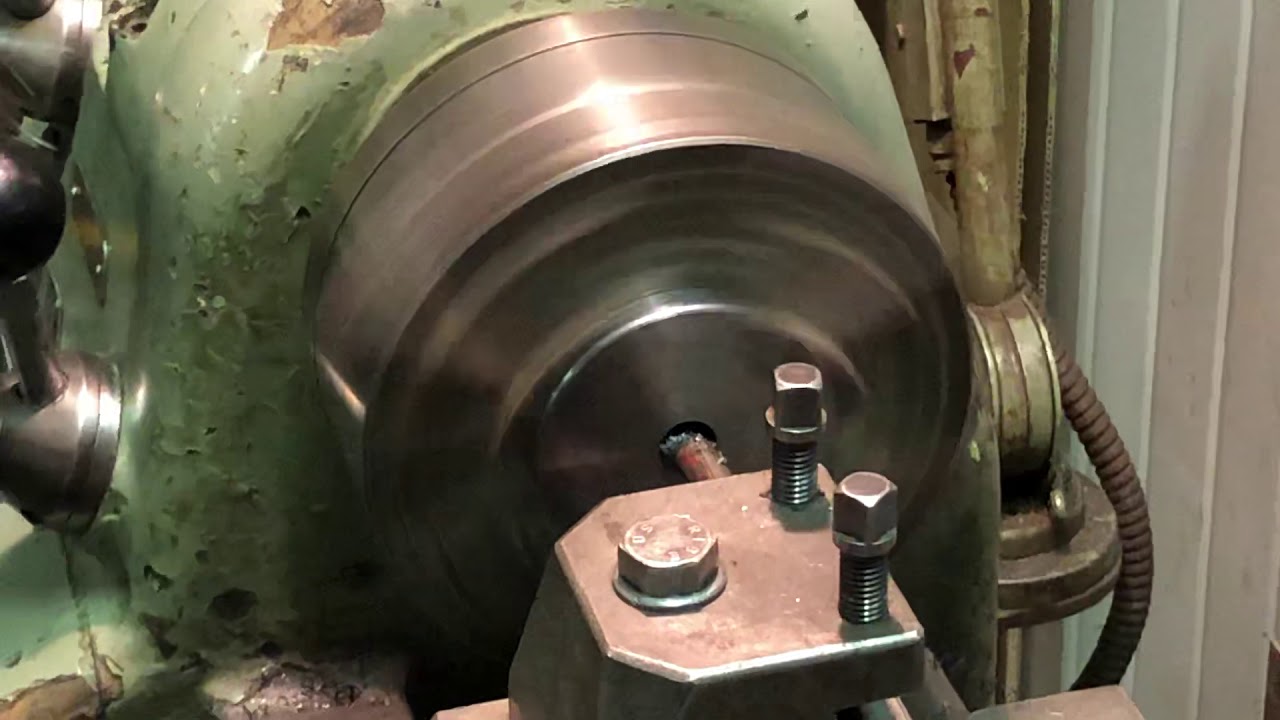 Ai hembrug DR 1 lathe turning a hole - YouTube