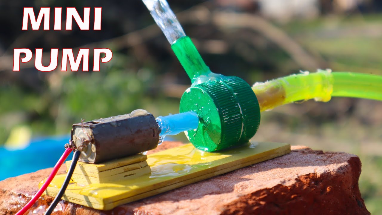 How to Make Mini Water Pump Useing old bottle cap - YouTube