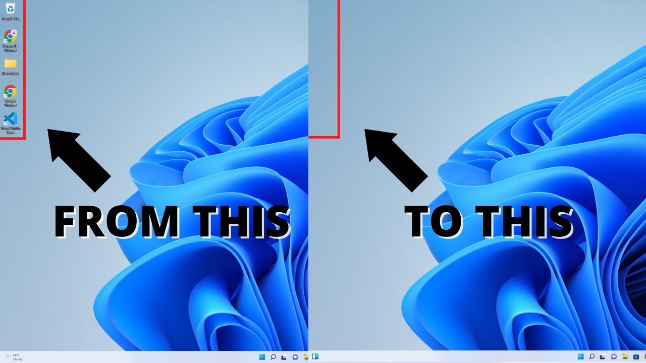 How to hide / unhide icons on windows 11. (Fast tutorial!!) - YouTube