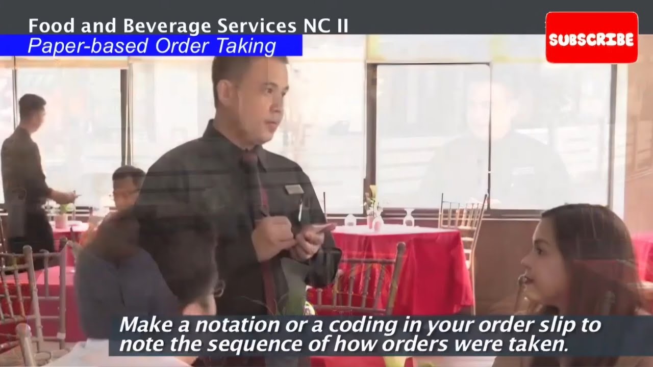 FBS NCII:PROCEDURES FOR TAKING ORDERS-Paper-based Order Taking - YouTube
