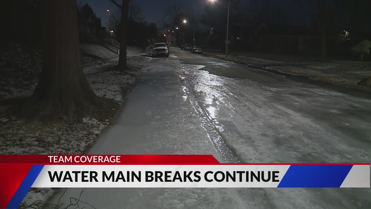 Crews working to keep up with water main breaks - YouTube