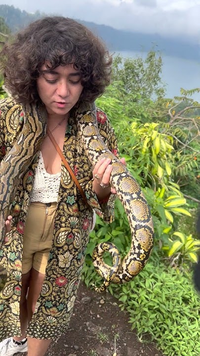 Woman Challenges Her Fear Of Snakes By Holding A MASSIVE Python - YouTube