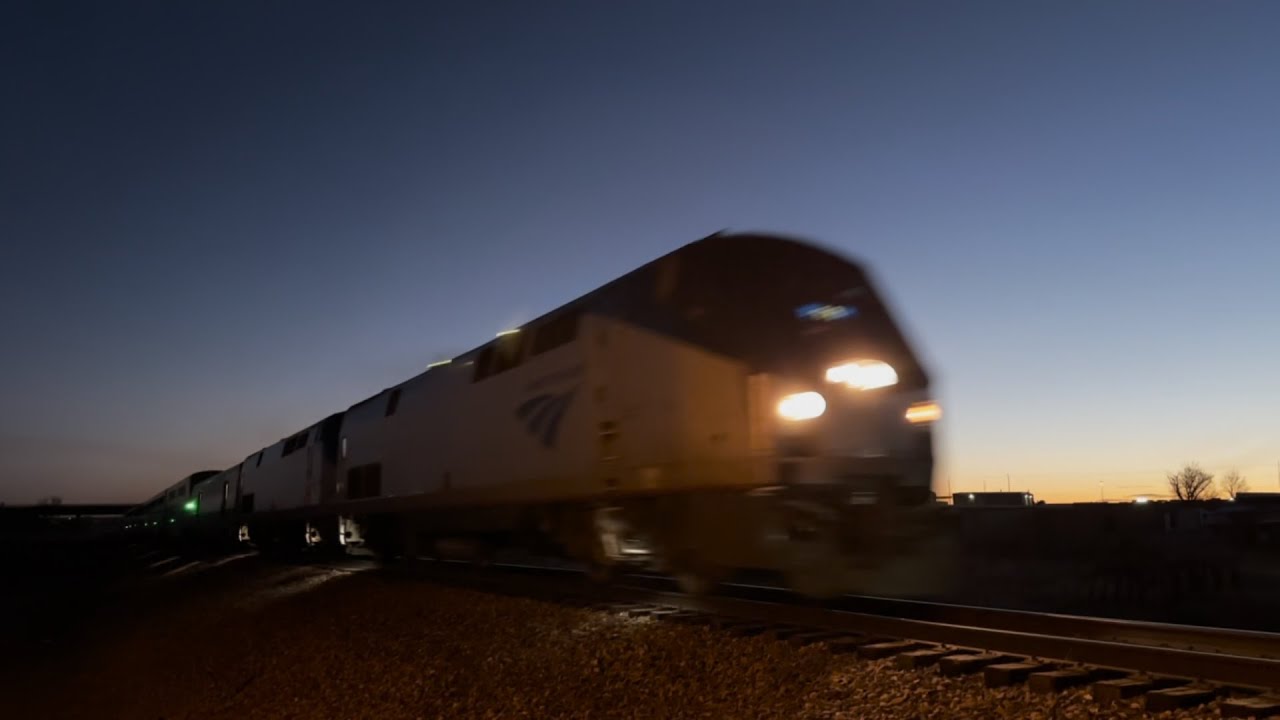 Amtrak's California Zephyr Cuts Through The Dawn Towards Denver, CO (12 ...