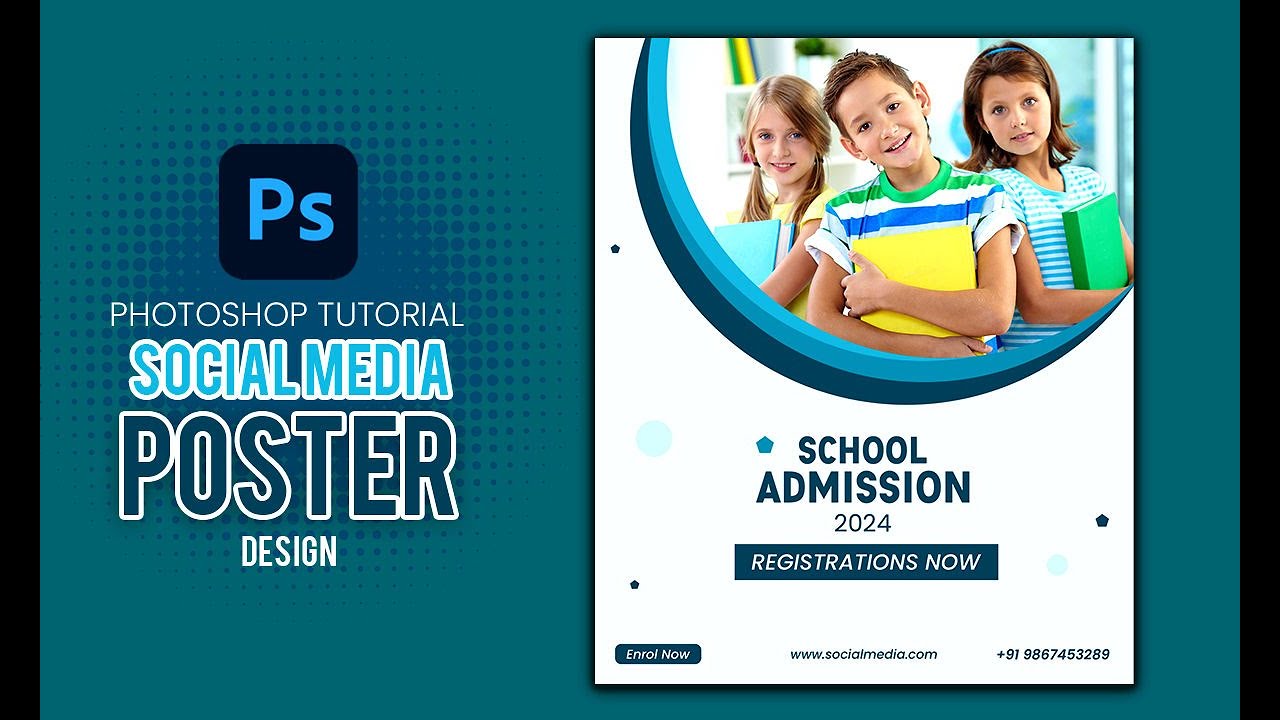 Education School Admission Social Media Poster Design In Photoshop ...