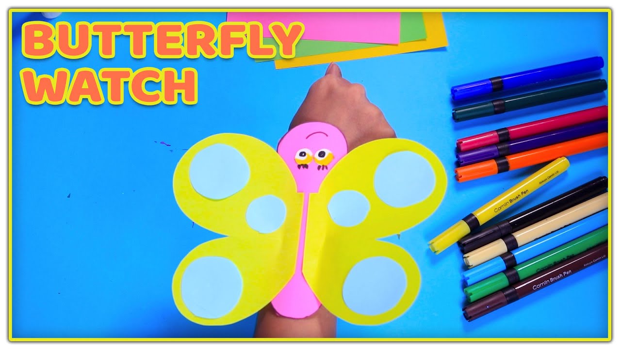 Butterfly watch | DIY how to make a paper watch | Origami paper watch ...