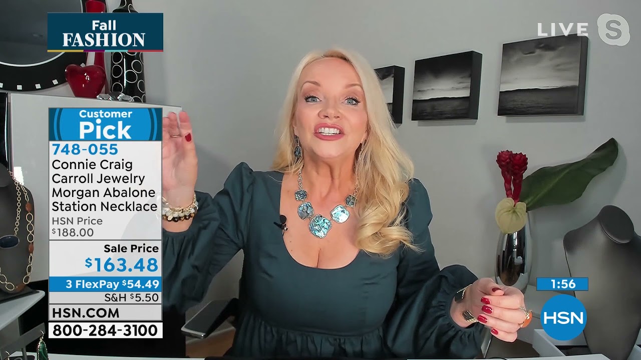 Connie Craig Carroll Jewelry Morgan 181/2" Abalone Stati... - YouTube