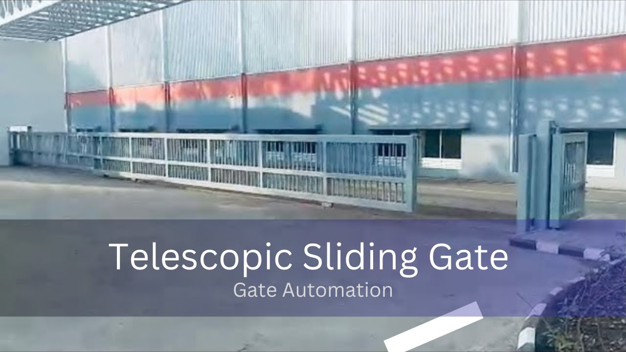 Industrial telescopic sliding gate with automation | 3 leaf sliding ...