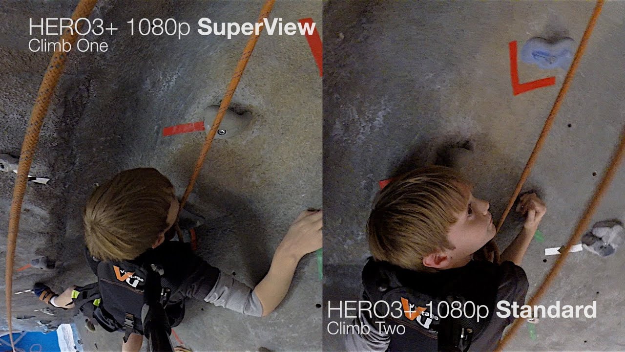 Climbing with the GoPro HERO3+ Black (SuperView Comparison) - YouTube