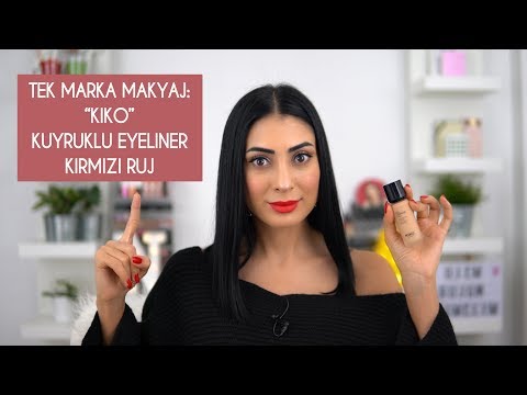 Tek Marka Makyaj KİKO | Kuyruklu Eyeliner, Kırmızı Ruj💄💋🖊