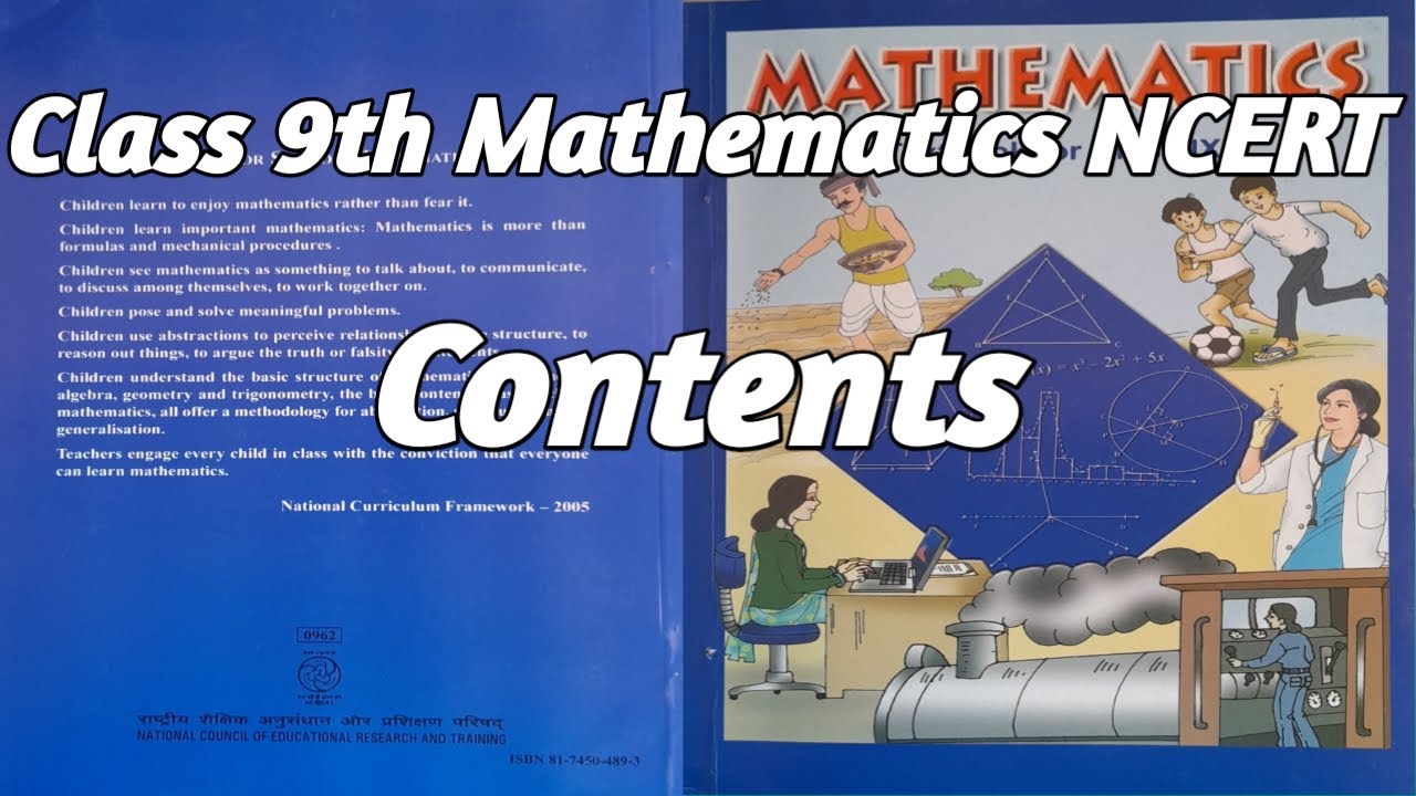 Class 9th Mathematics NCERT | Contents - YouTube