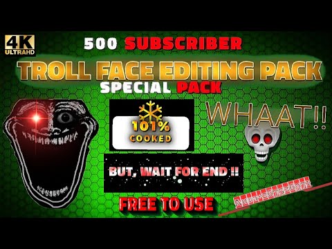 SPECIAL TROLL FACE 'TEXT' PACK WITH GREEN SCREEN / ALIGHT MOTION SPECIAL TEXT PACK (GREEN SCREEN)