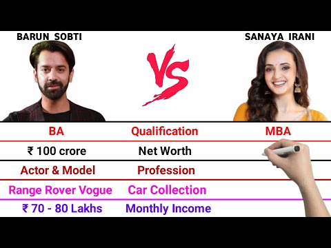 Barun Sobti vs Sanaya Irani Full Comparison Video | Net Worth | Monthly Income | Qualification |