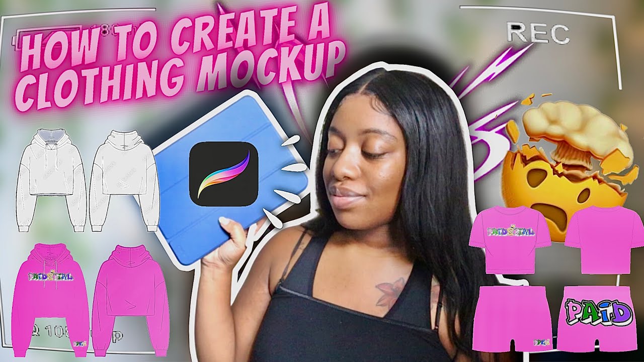 HOW TO CREATE A MOCKUP FOR YOUR CLOTHING BRAND | PROCREATE - YouTube