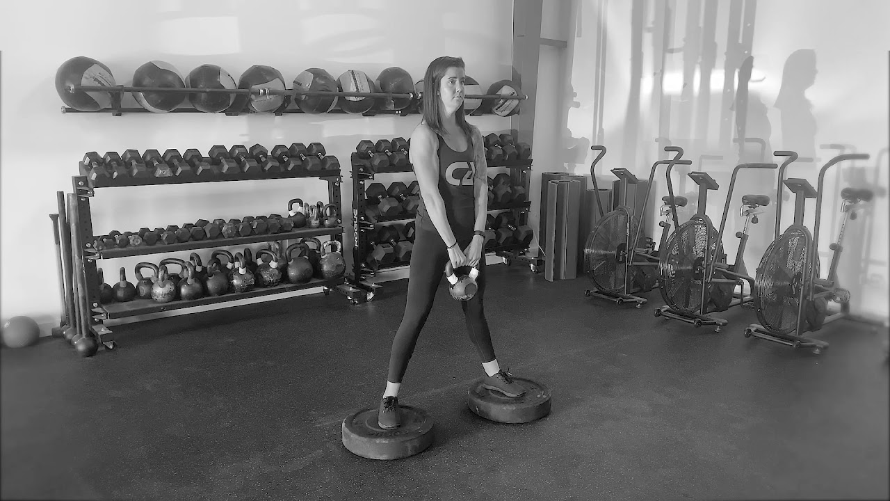 Feet Elevated Kettlebell Deadlift - YouTube