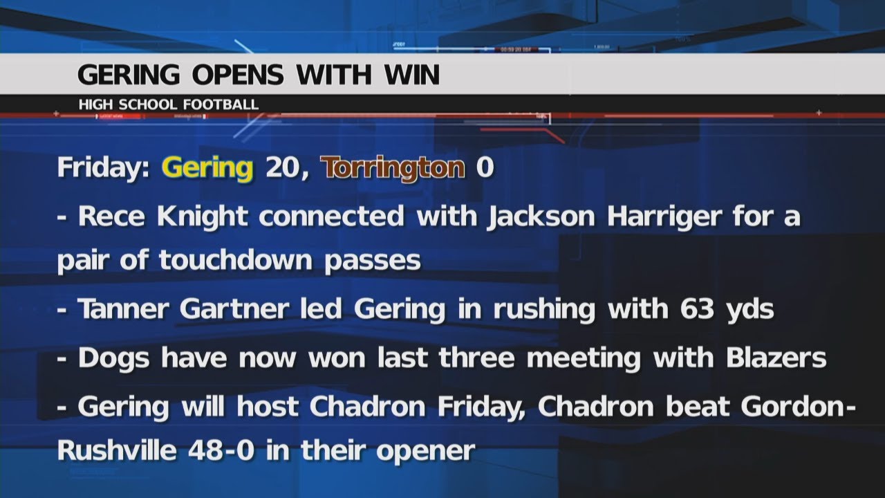 KNEB.tv Sports- Scottsbluff & Gering Earn Week 1 Football Wins - YouTube