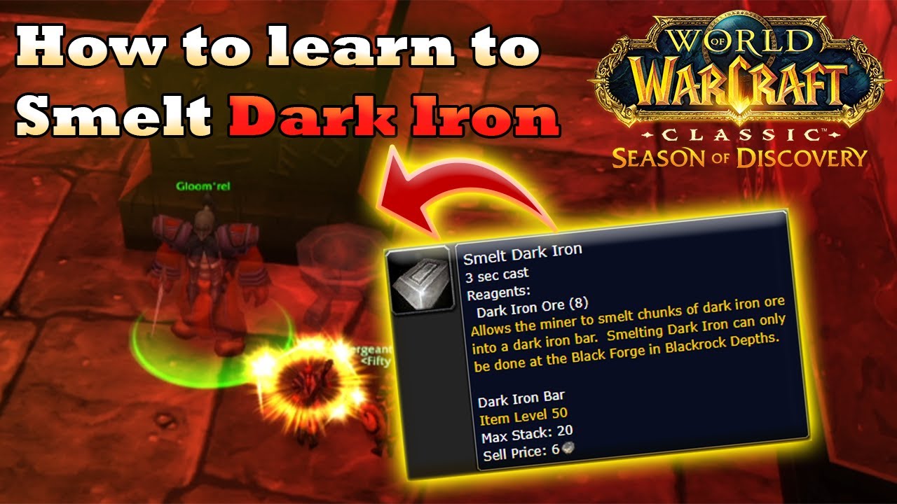 How to learn Dark Iron Smelting in World of Warcraft [WoW SoD Phase 4 ...