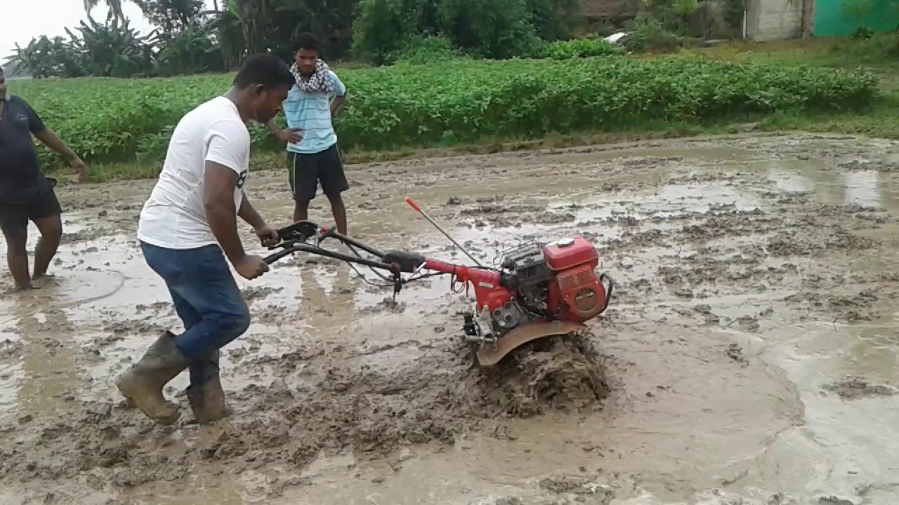 Honda FJ500 With Cage wheel for puddling application - YouTube